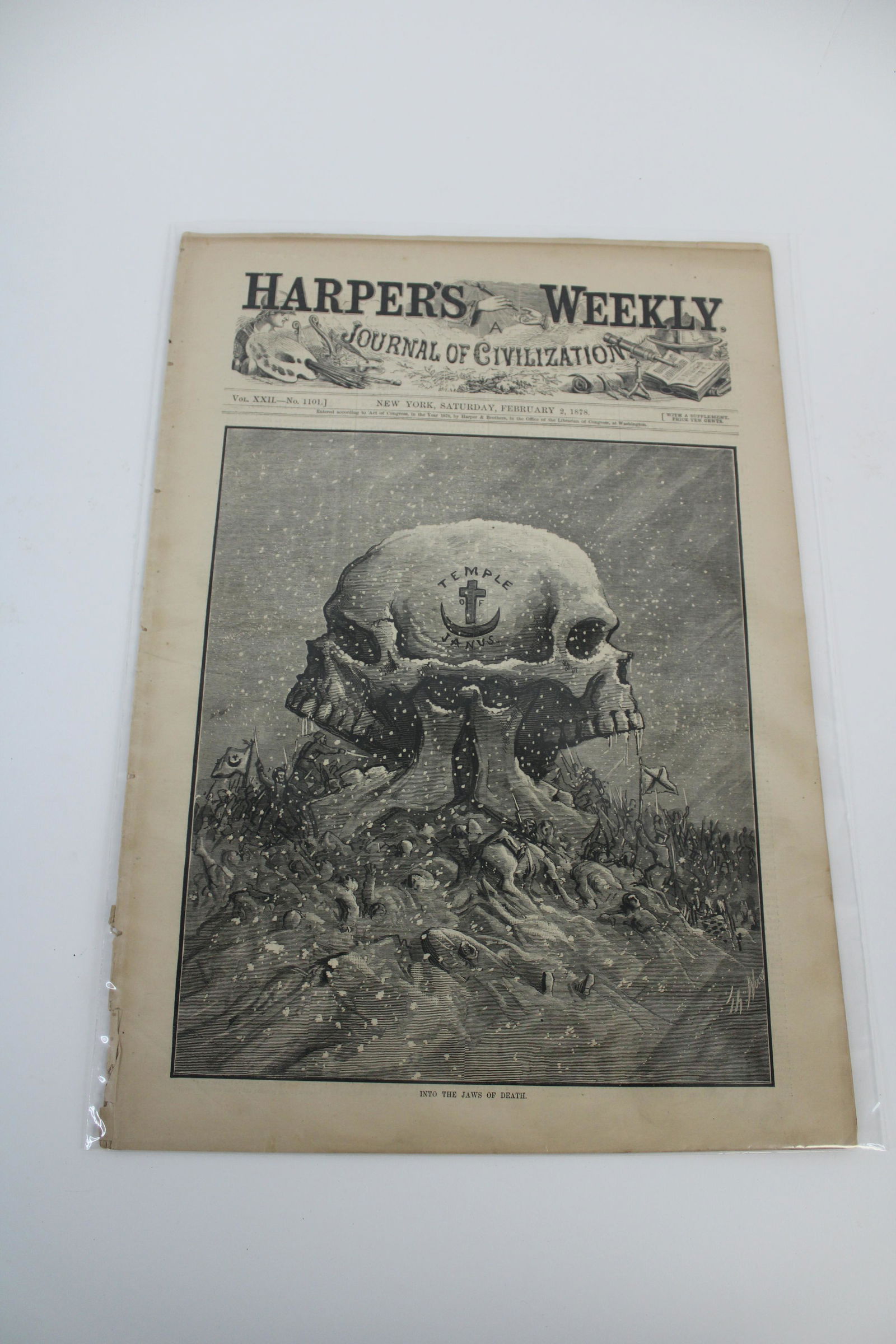 February 2nd 1878 Harpers Weekly Magazine Depicting
