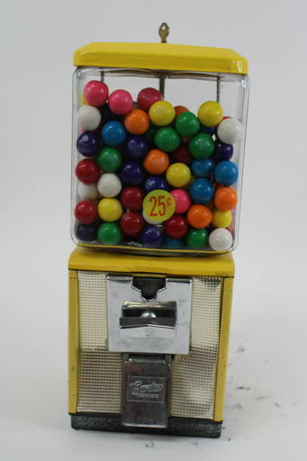 Circa 1960 1970 Curtis 25 Cent Gumball Machine