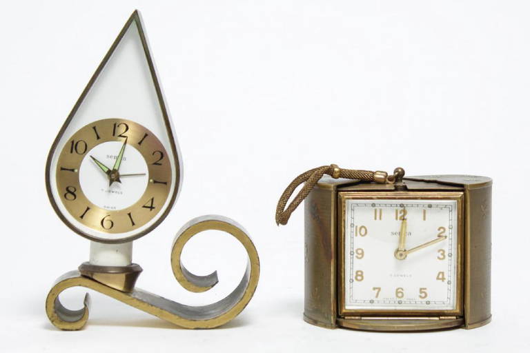 Semca Vintage German Alarm Clocks, Incl. Modernist