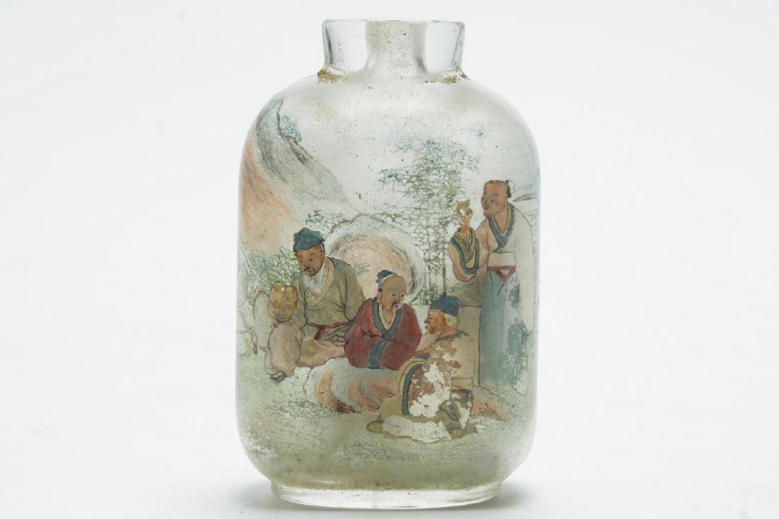 Chinese Snuff Bottle, Reverse-Painted Glass