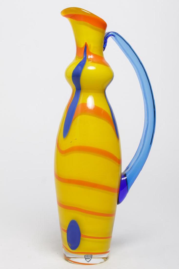 Orrefors Swedish Mid-Century Art Glass Pitcher