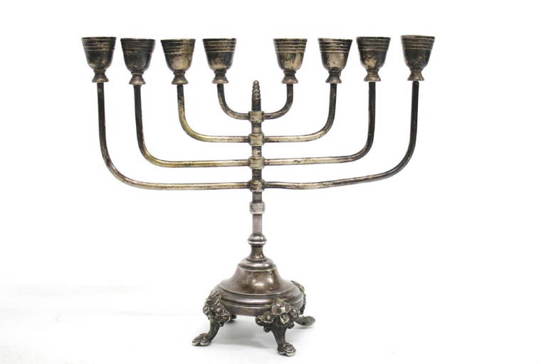 Norblin Polish Menorah, Silver Plate 1860 1870
