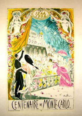 2230: C.Beaton Centenaire de Monte Carlo Poster 1966