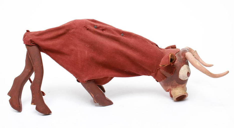 Bil Baird, Bull Puppet Marionette Wood & Cloth