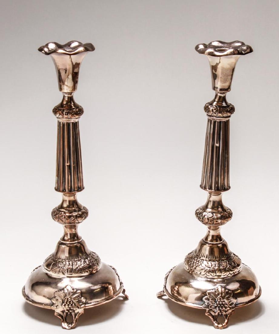 Norblin & Co. Polish Silver-Plate Candlesticks