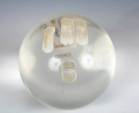 20th C Clear Lucite Bowling Ball
