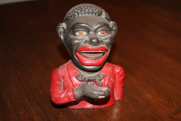 931: Original Antique Jolly Nigger Bank