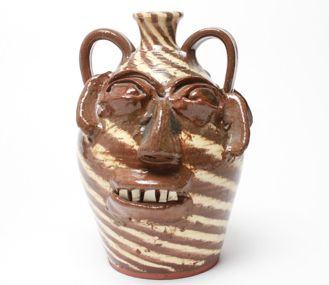 B.B. Craig Folk Art Pottery Double Face Jug