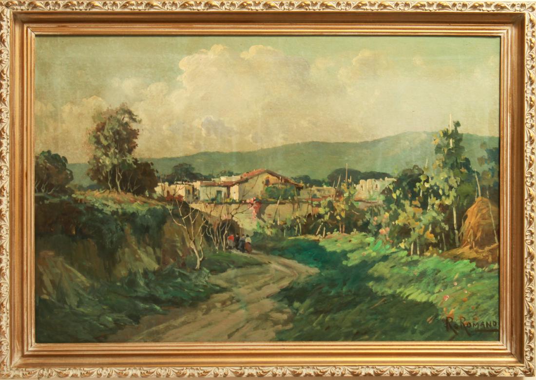 Romolo Romano Landscape with Figures Oil on Canvas - Jun 02, 2019 ...
