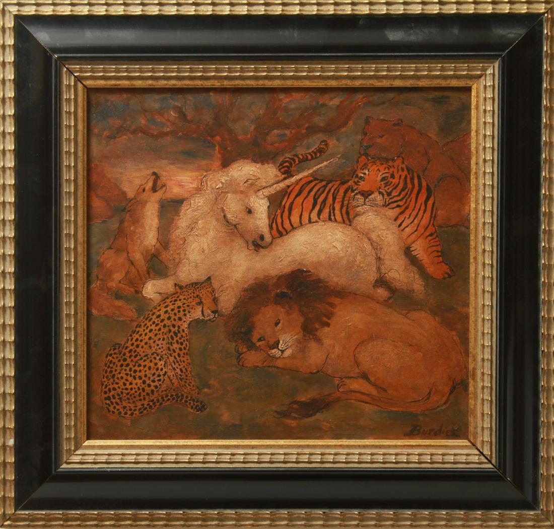 Burdick "Unicorn Tiger Lion Cheetah Wolf Bear" Oil - Aug 11, 2019 ...