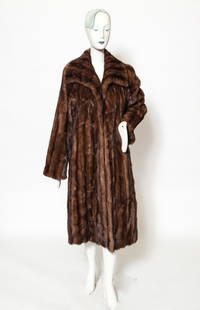 Revillon Paris New York Mink Fur Coat, Ca. 1960's