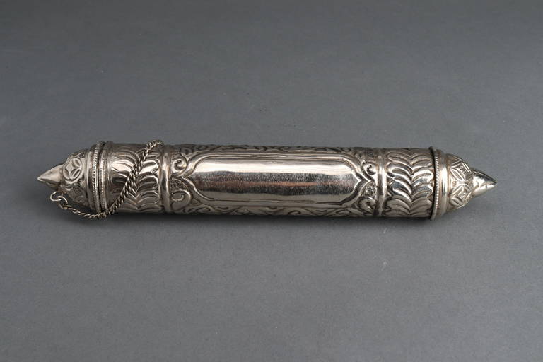 Judaica Antique Middle Eastern Scroll Case