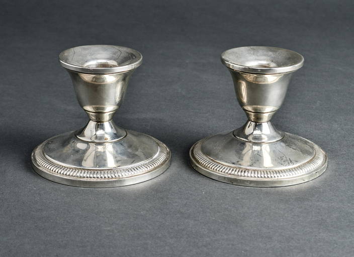 Fisher Sterling Silver Candlesticks Pair