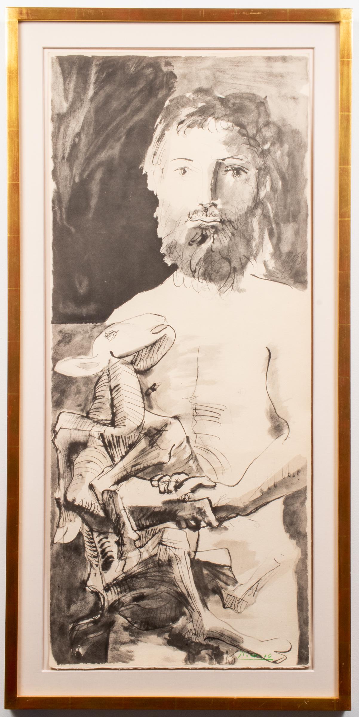 Pablo Picasso "man With Lamb" Jacomet Print