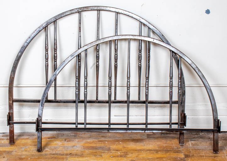 Modern Mixed Metal Headboard And Footboard