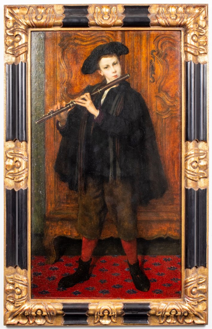 For Auction: Cesare Auguste Detti "Musician" Oil on Panel (#0031) on ...