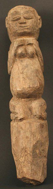 African Fon Tribe Wood Bocio Figure