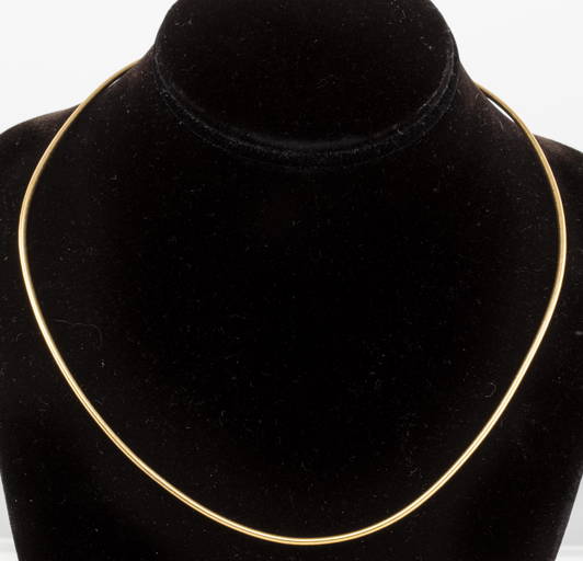 Milor Designer 14k Yellow Gold Snake Link Necklace