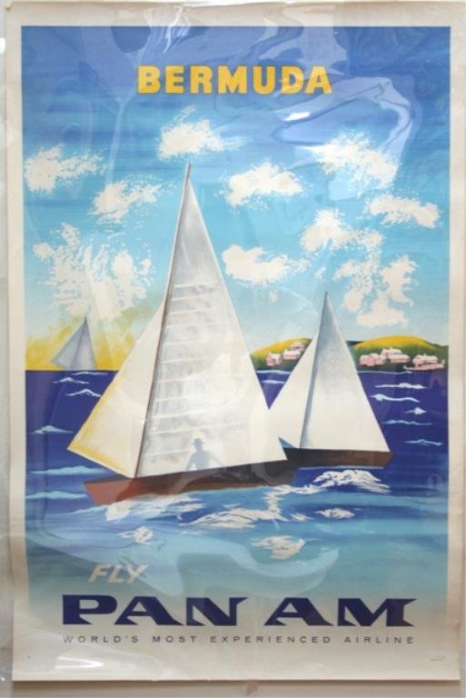 "Pan Am - Bermuda" Travel Poster 1950