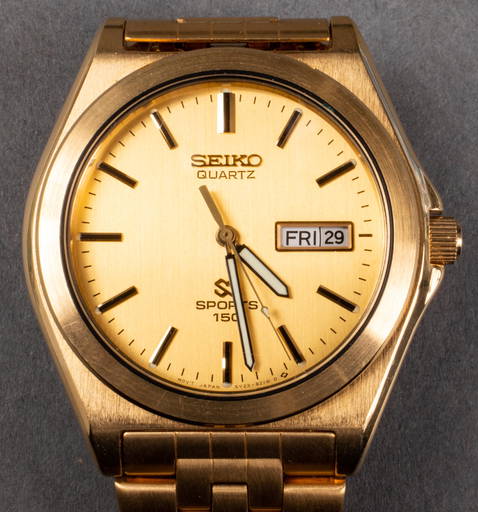 Vintage Men's Seiko Quartz Sport 150 Wrist Watch