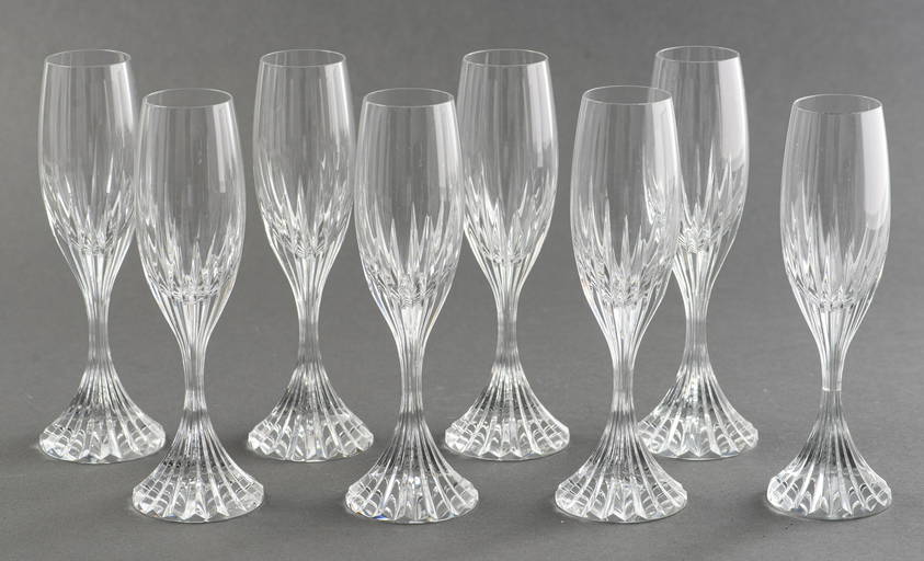 Baccarat Crystal Massena Champagne Flutes 8