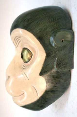 Japanese Monkey Noh Theatre Mask Saru Showa Period