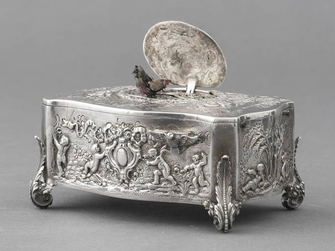 German Sterling Silver Automaton Bird Box (#0032) on Mar 06, 2022 ...