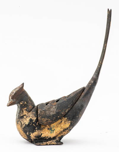 Japanese Cast Iron Koro Bird Incense Burner