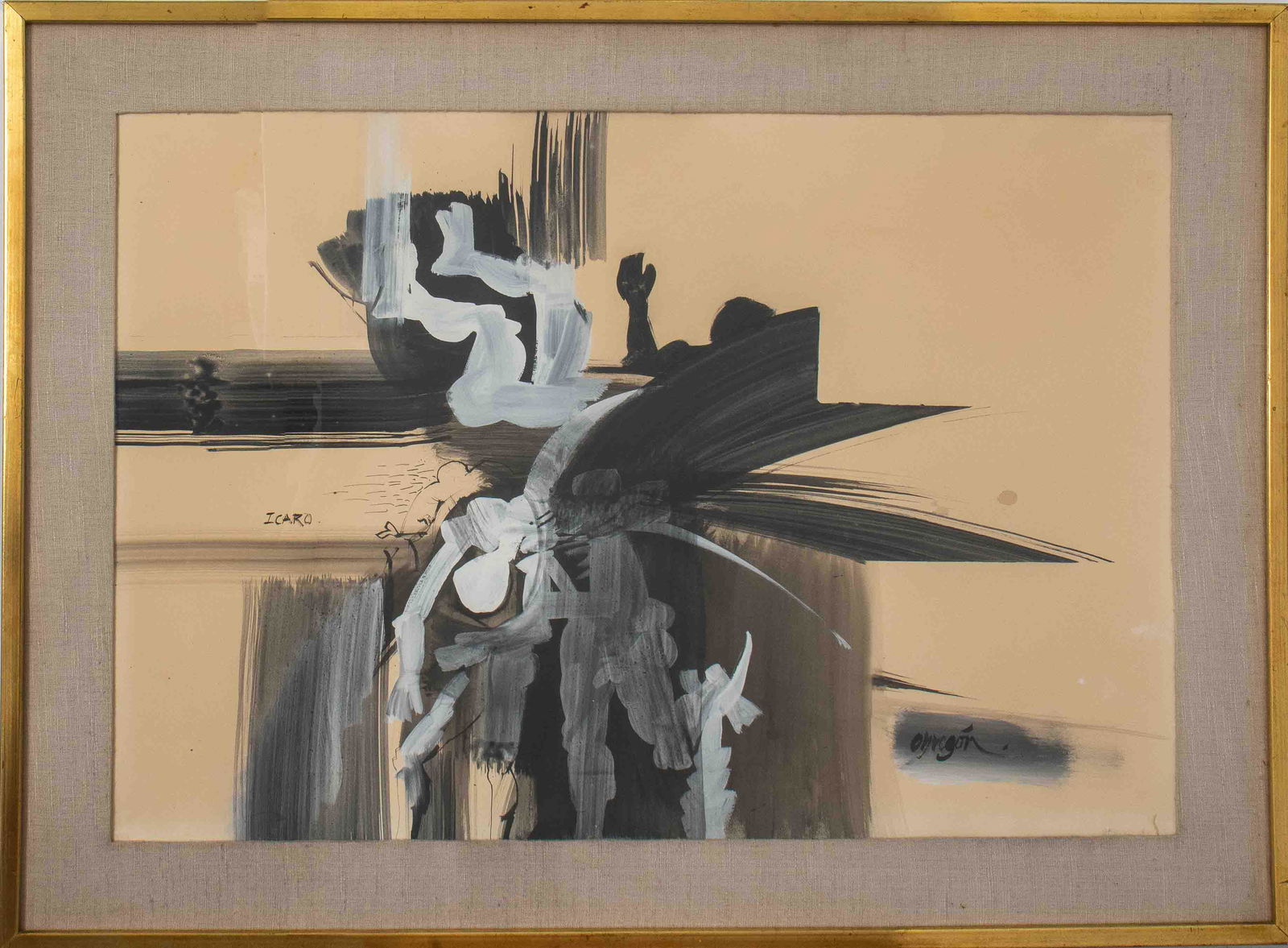 Alejandro Obregon "icaro" Painting On Paper