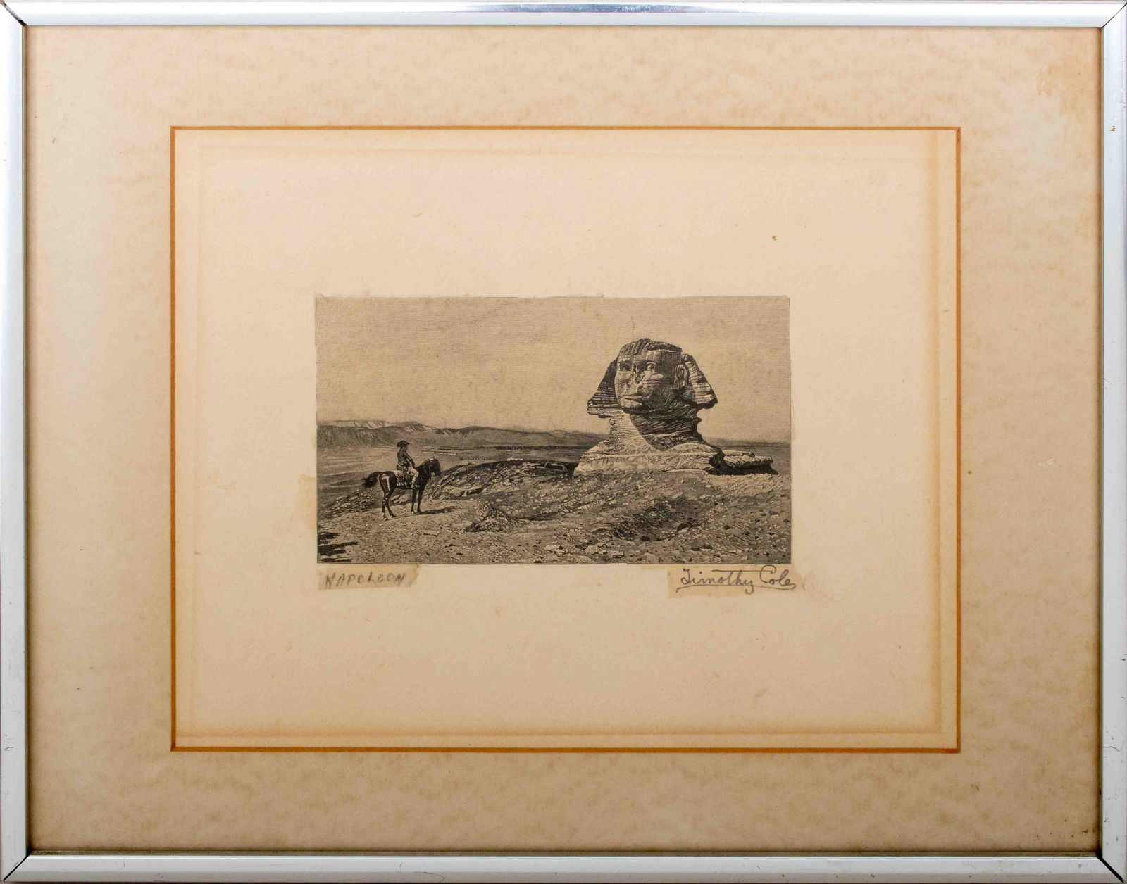 Timothy Cole Engraving of Napoleon at the Sphinx (#0174) on Jun 22 ...