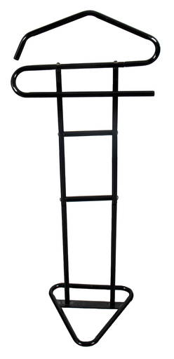 80s Postmodern Black Enameled Metal Valet Stand