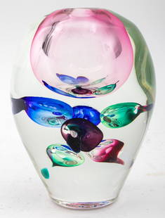 Jean Claude Novaro Art Glass Vase, 1994