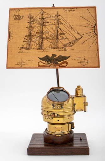 Ship's Compass Nautical Lamp (#0180) on Jul 10, 2022 | Auctions at ...