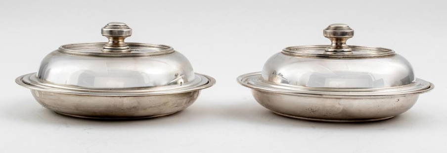 Tiffany & Co. Sterling Covered Entree Plates, Pair