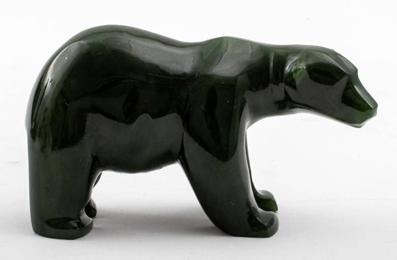 Lyle Sopel "polar Bear" Nephrite Sculpture