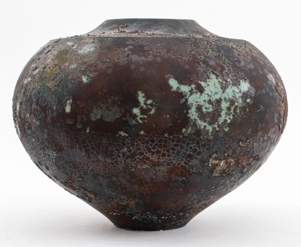 Anthony Evans, Raku Vase, 20th C.