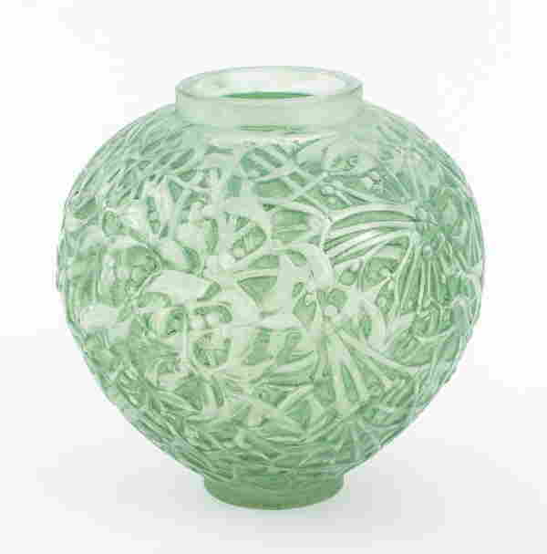 R. Lalique "Gui" Crystal Art Glass Vase (#0003) on Jan 08, 2023 ...