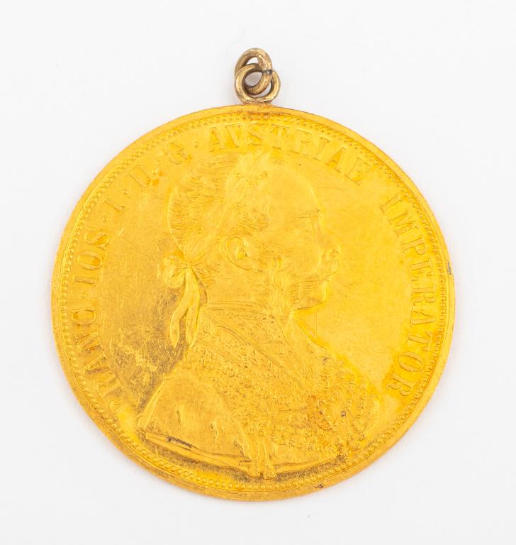 1915 Franz Joseph I Austria 4 Ducat Gold Coin 23k