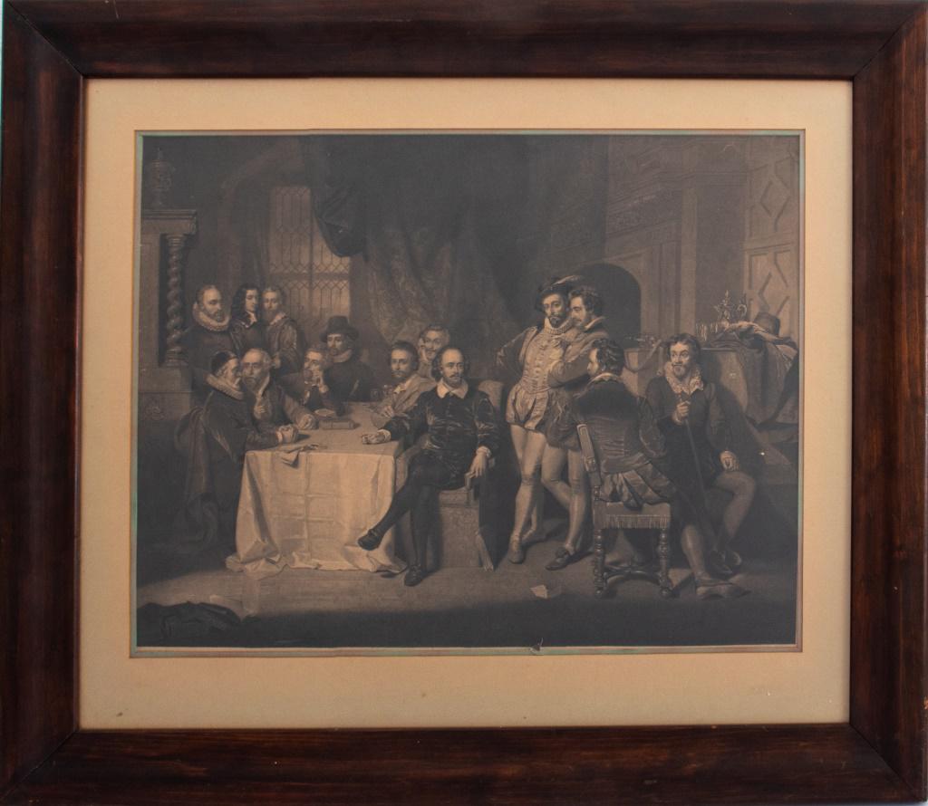 James Faed "shakespeare & His Friends" Engraving