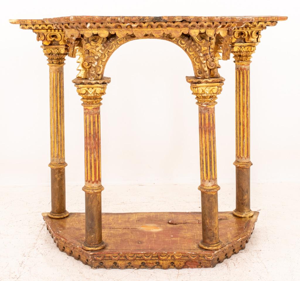 Late Baroque Giltwood Reredos Fragment, 17/18 C. (#0123) on Apr 02 ...