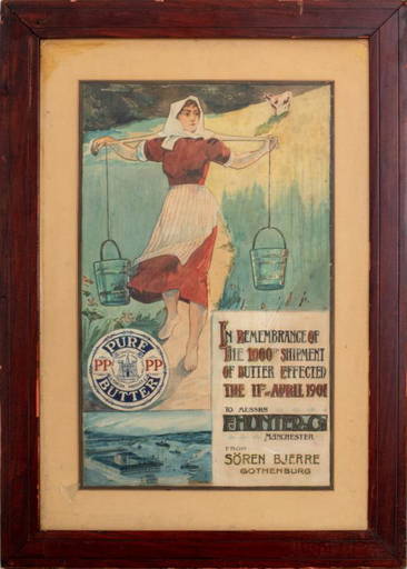 Watercolor On Paper Painting Prototype For A British Advertisement ...