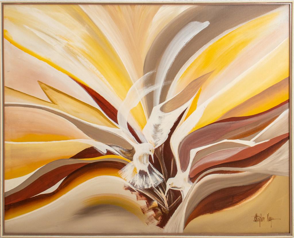 Stephen Kaye (american, Xx/xxi) Modern Acrylic On Canvas Painting ...