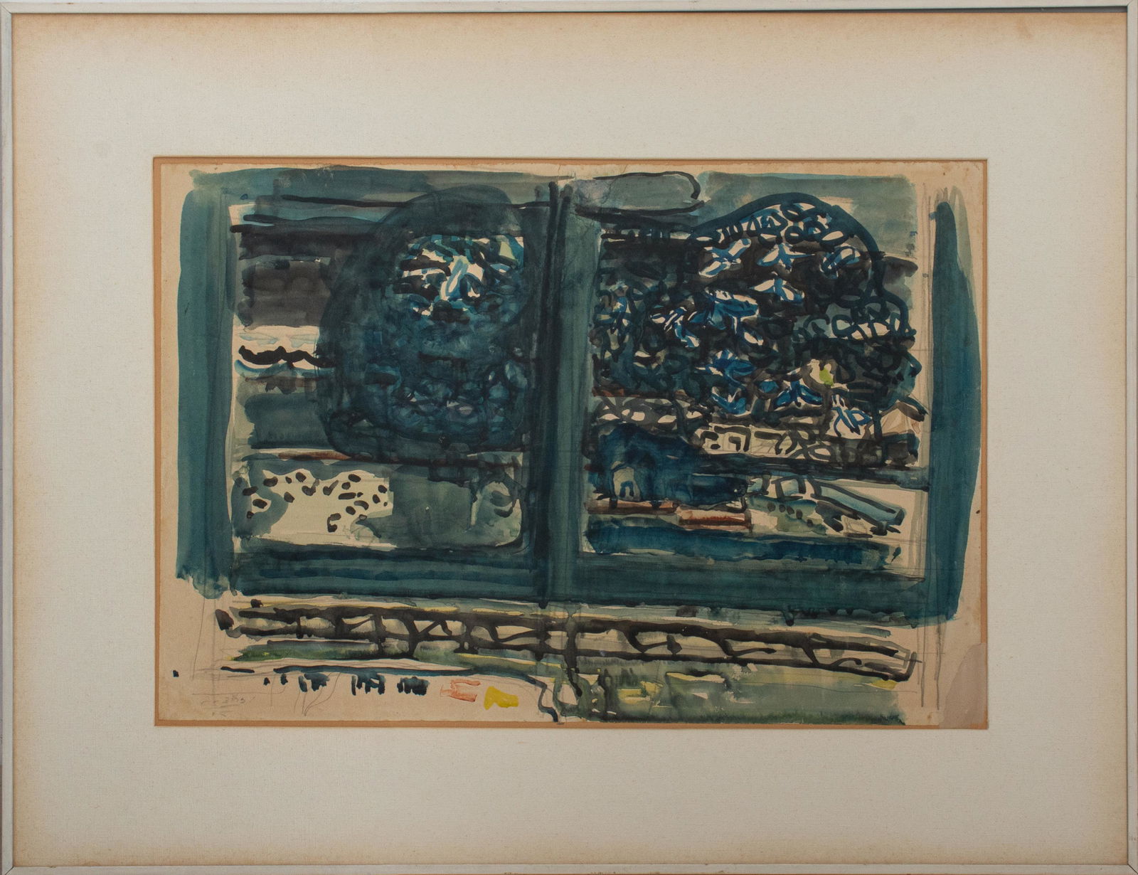 Joseph Zaritsky City Landscape Watercolor On Paper Auction