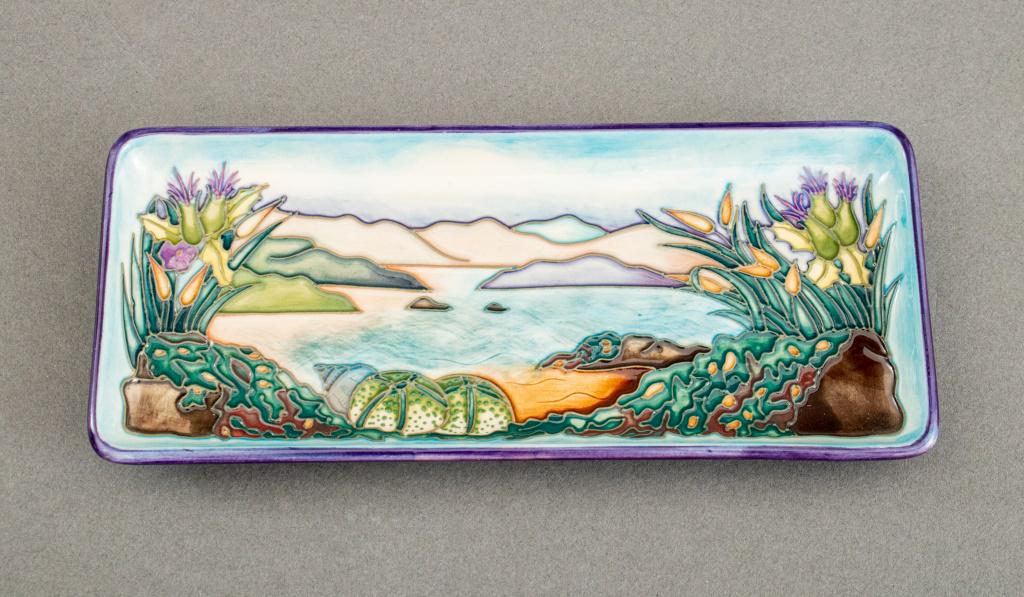Moorcroft Potteries Ceramic Landscape Pen Tray Auction