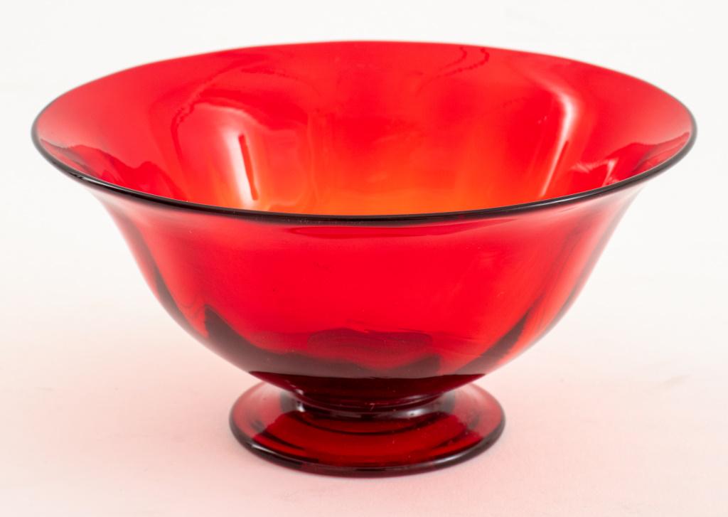 Carder Steuben Ruby Glass Sherbet Auction