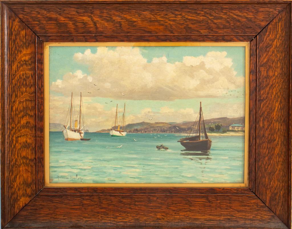 Andrew Hislop Seascape Oil On Canvas Auction