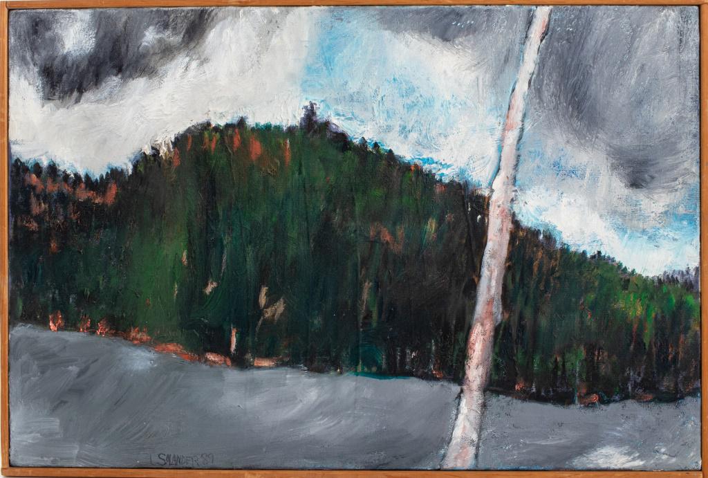 Lawrence B. Salander "b Lake" Oil On Canvas Auction