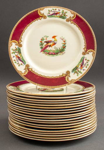 Myott China "chelsea Bird" Dinner Plates, 12