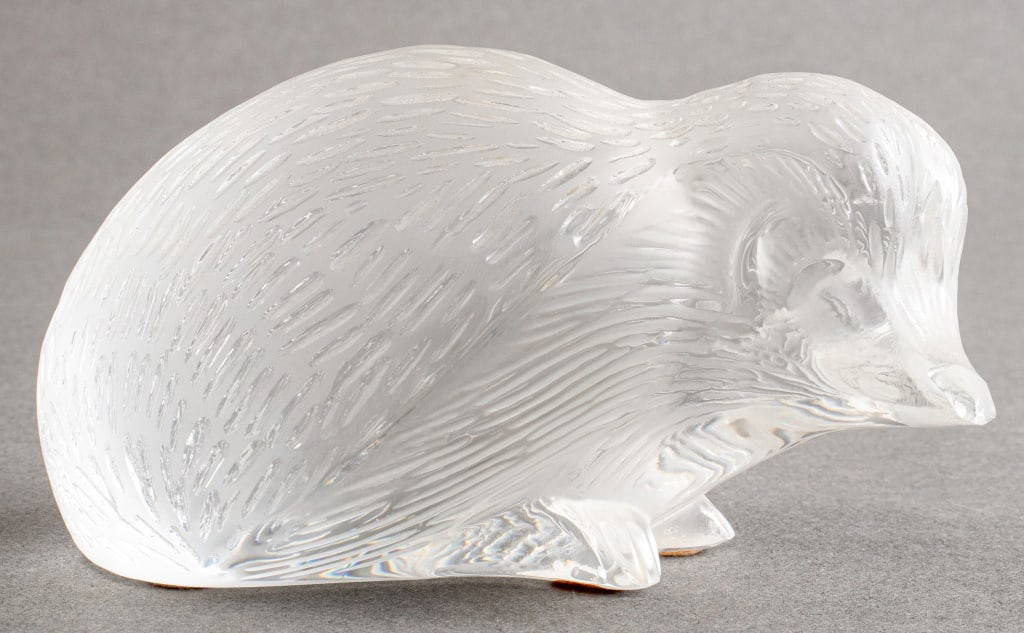 Lalique Colorless Glass Hedgehog Figure Auction