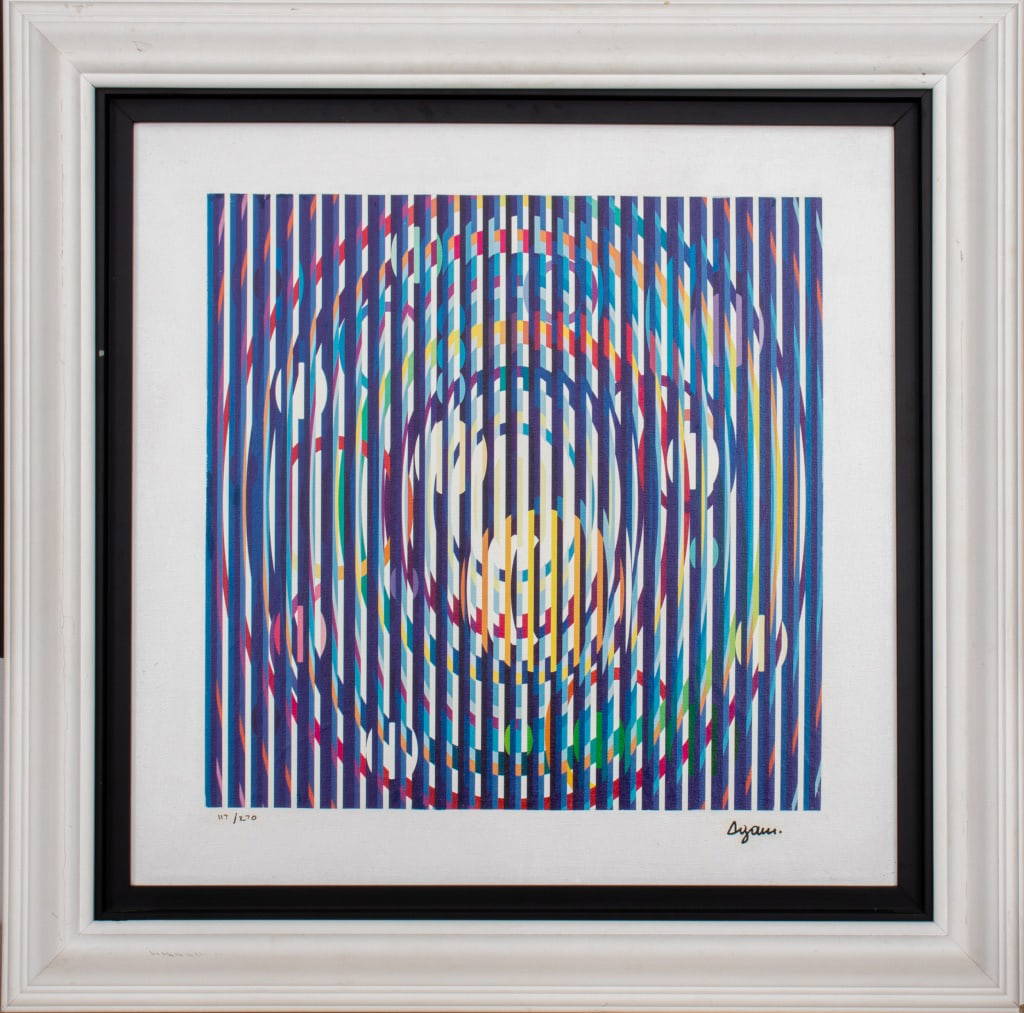 Yaacov Agam Signed And Numbered Op Art Giclee Auction